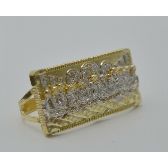 BH Jewelry | Jewelry | K Solid Yellow Gold Mens Last Supper Two Finger ...